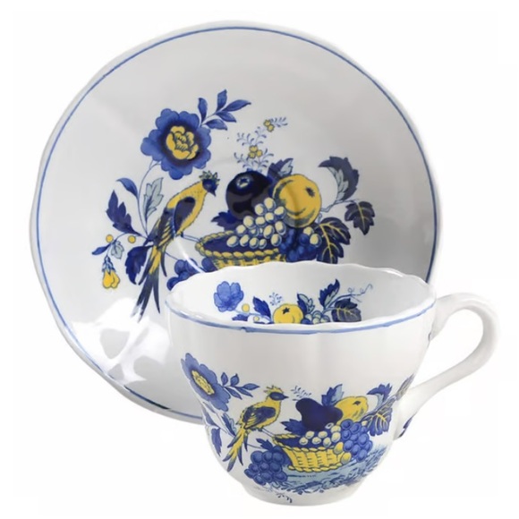 Spode | Dining | Vintage Spode Blue Bird Pattern 6 Tea Cup 6 Saucer Set ...